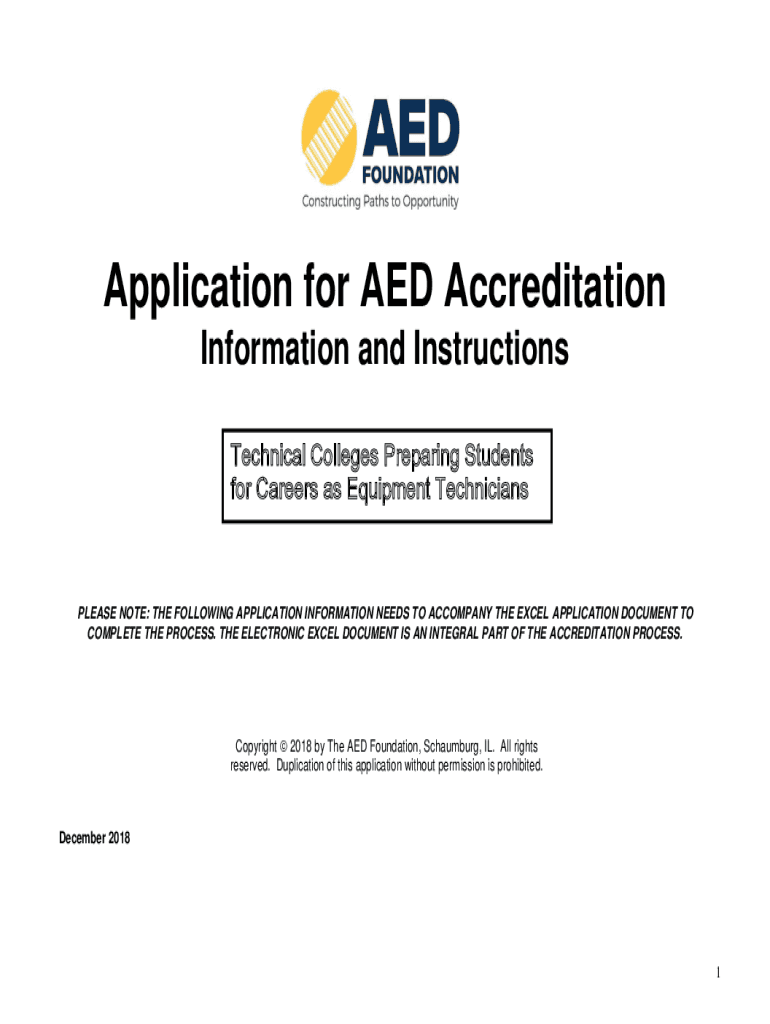 Fillable Online Application for AED Accreditation - The AED Foundation Fax Email Print - pdfFiller