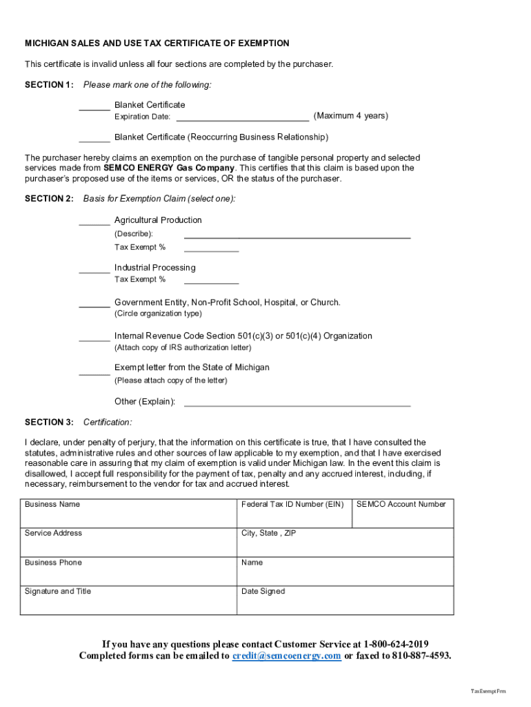 Fillable Online Michigan-Sales-and-Use-Tax-Certificate-of-Exemption.pdf ...