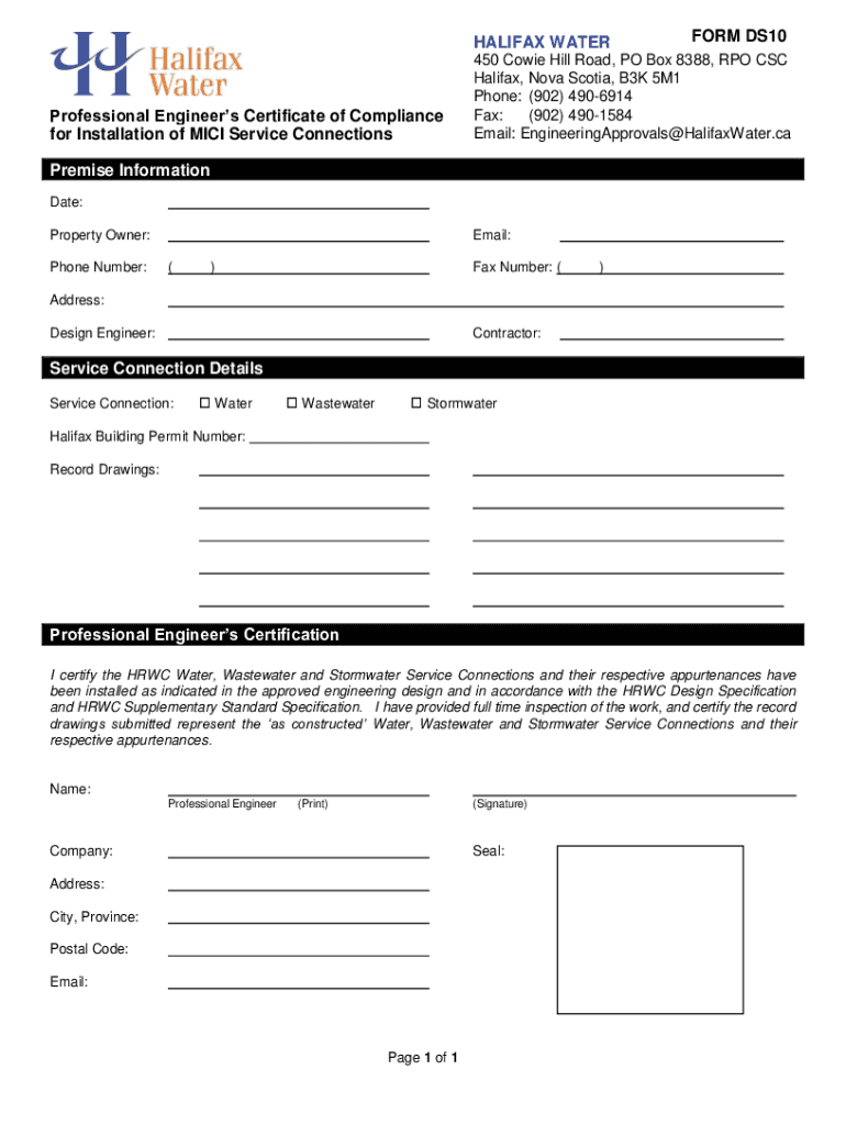 Fillable Online Water Main Installation One Project, Halifax, Halifax County ... Fax Email Print ...