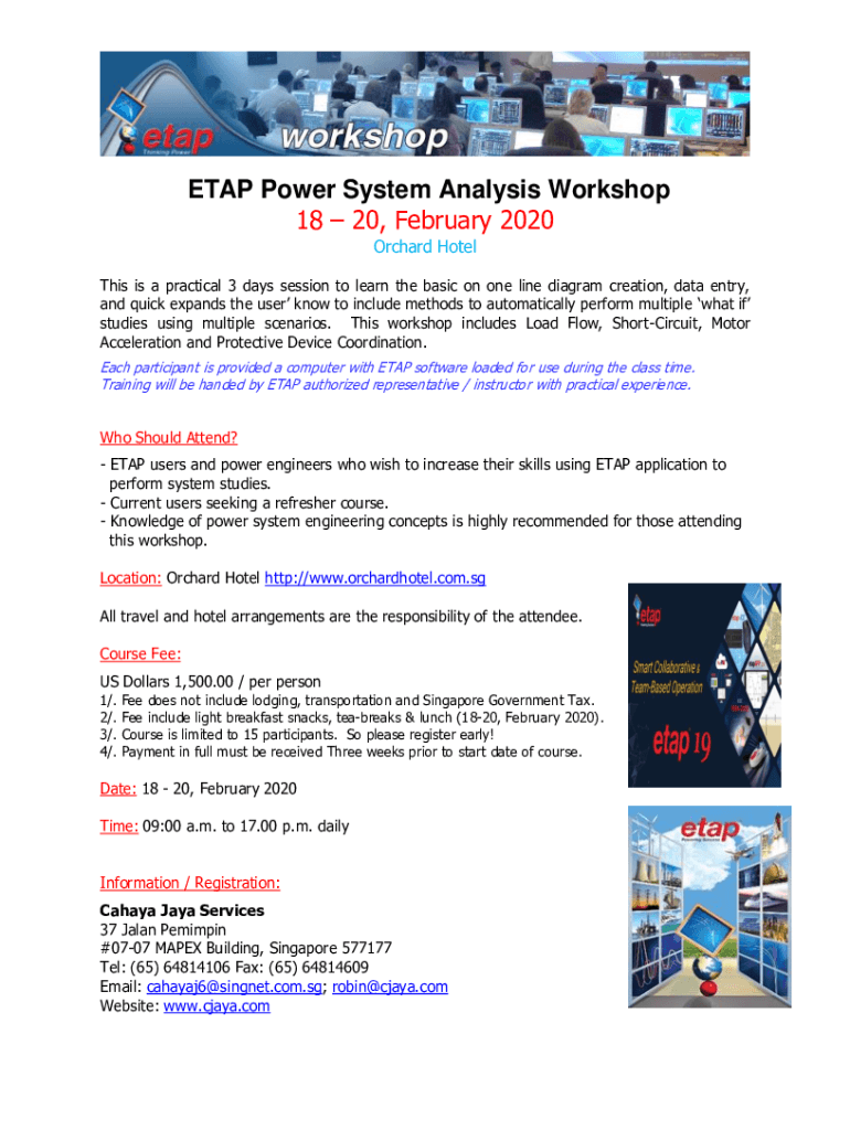 Fillable Online Learn how to create a One-Line Diagram in ETAP - YouTube Fax Email Print - pdfFiller