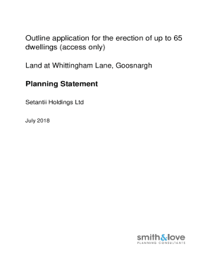 Fillable Online Planning statement - Preston City Council Fax Email ...