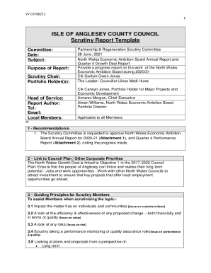 Fillable Online democracy anglesey gov ISLE OF ANGLESEY COUNTY COUNCIL ...
