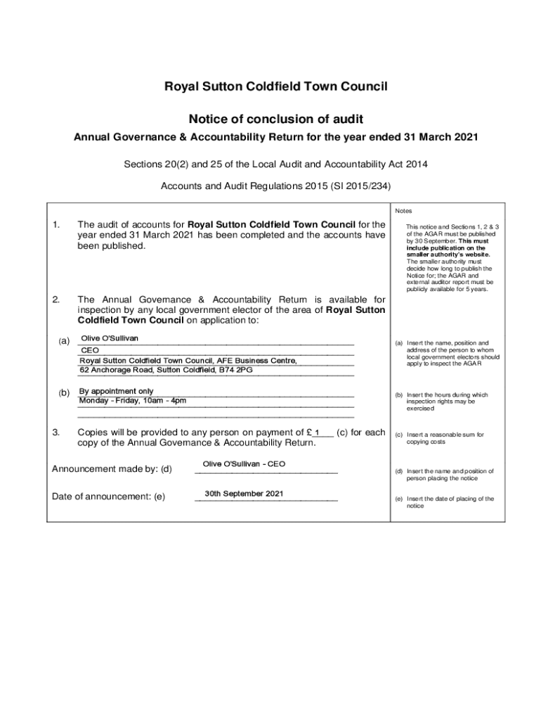 Fillable Online Fill - Free fillable Annual Governance And ...