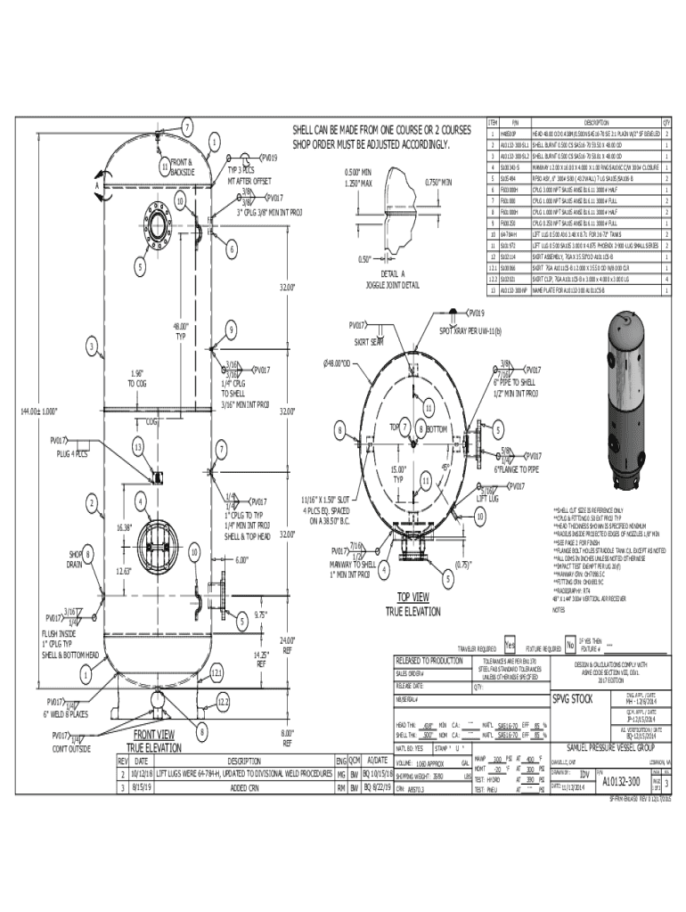 Fillable Online FRONT VIEW TRUE ELEVATION TOP VIEW TRUE ELEVATION ...
