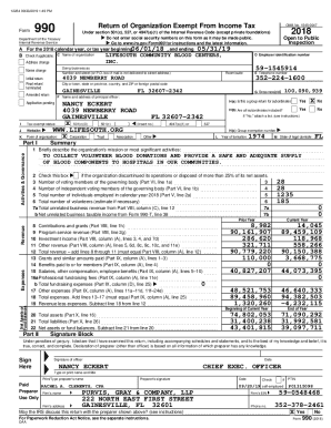 Fillable Online 990 - Lifesouth Community Blood Centers Fax Email Print - pdfFiller