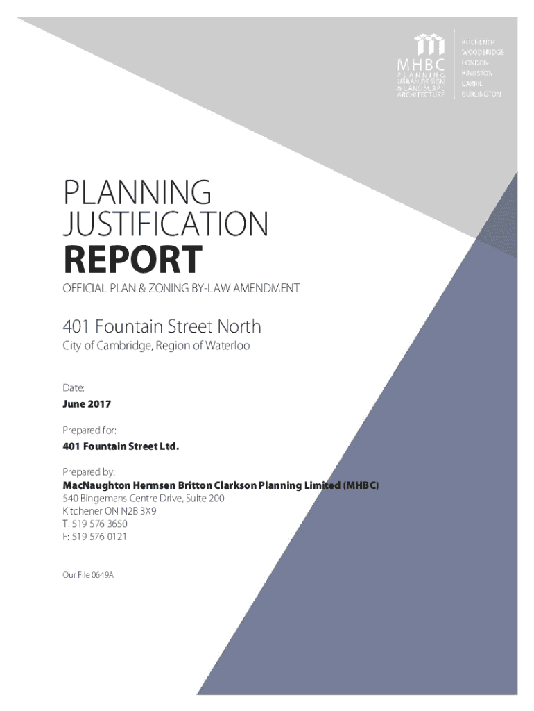 Fillable Online PLANNING JUSTIFICATION REPORT - London - cloudfront.net ...