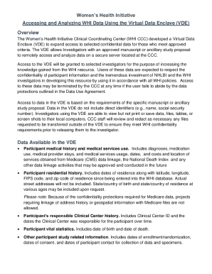 Fillable Online Women's Health Initiative Accessing and Analyzing WHI ...