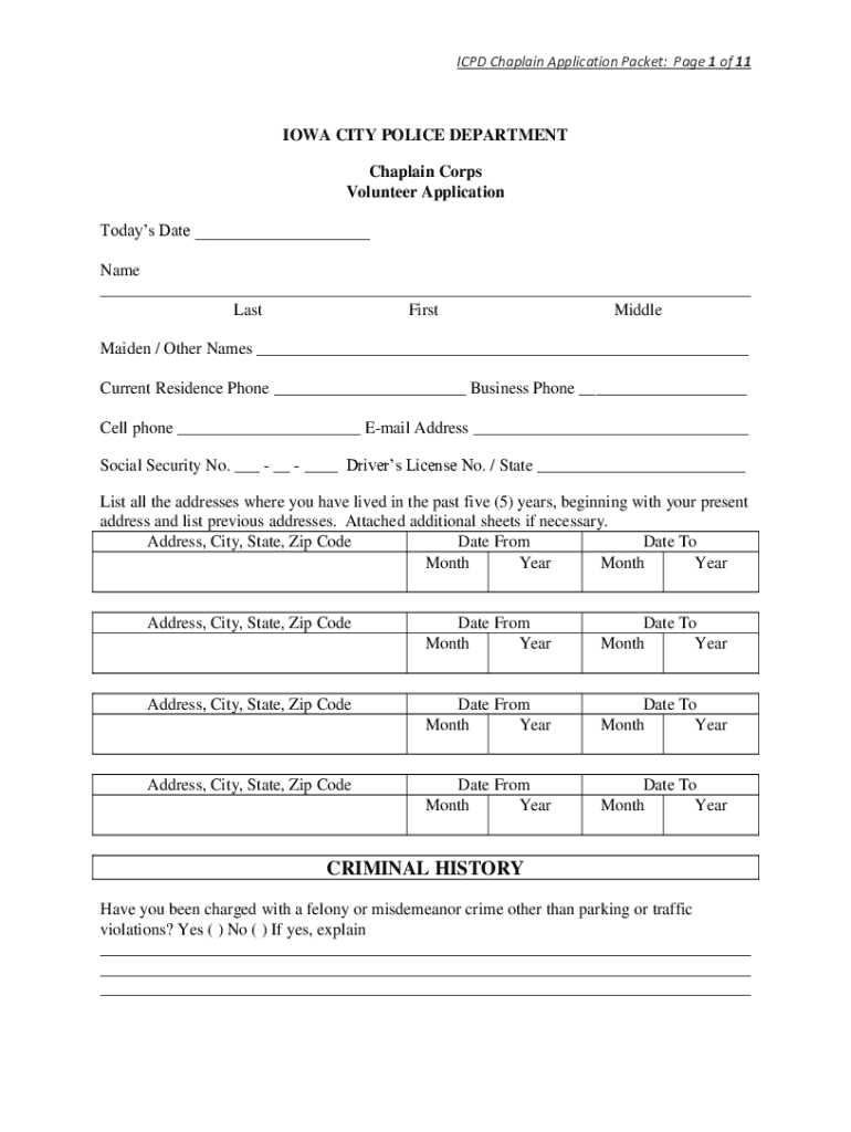 Fillable Online Volunteer Application - Tulare County Sheriff's ...