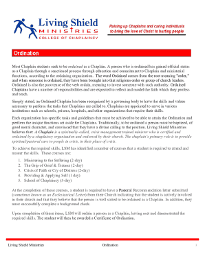 Fillable Online The Chaplain as Part of the Ministry Leadership Team ...