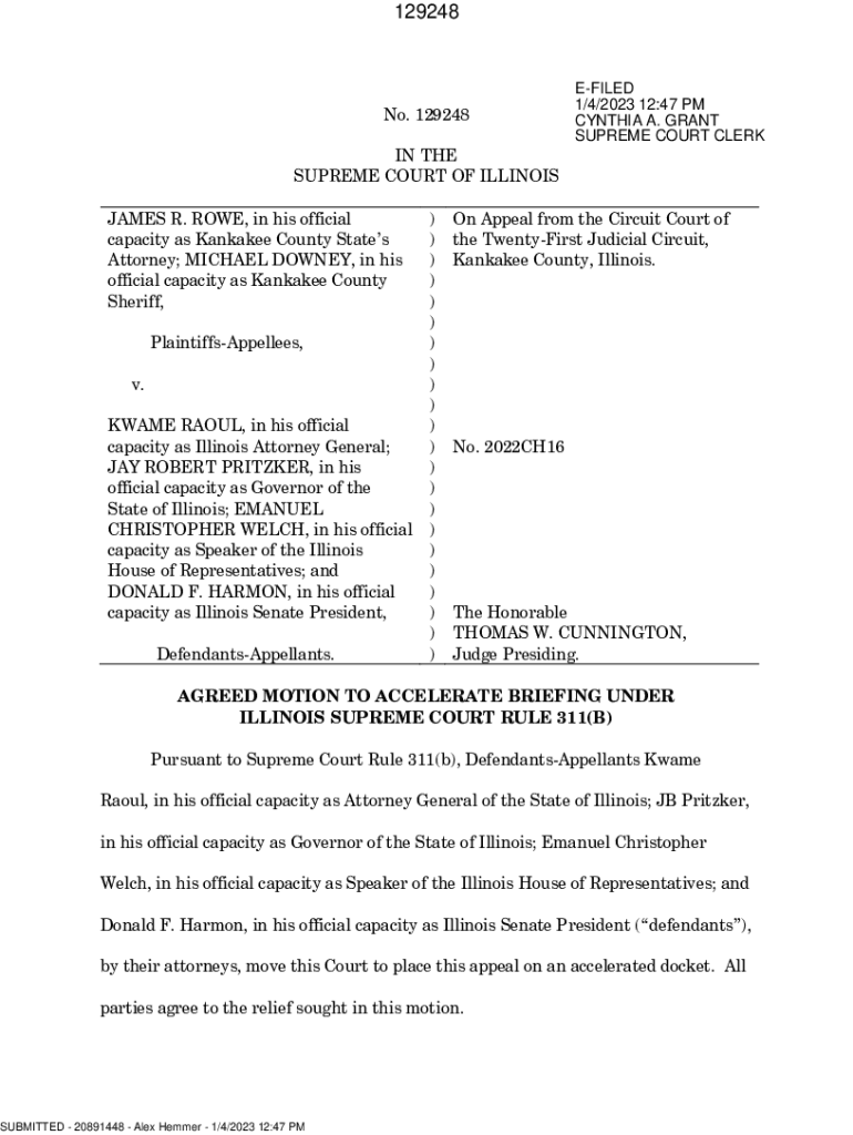 Fillable Online James R. Rowe, Kankakee County State's Attorney v ...