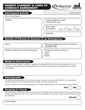 Fillable Online Parental Consent Form - Office of Children and Family ...