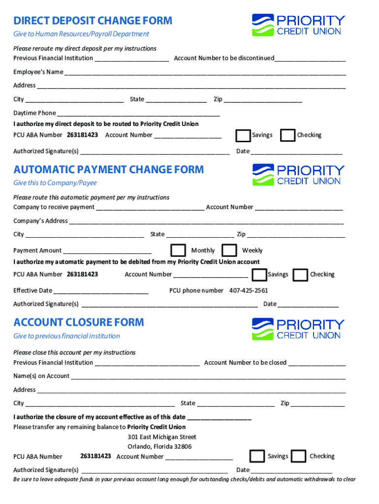 Fillable Online Direct deposit authorization form Fax Email Print ...