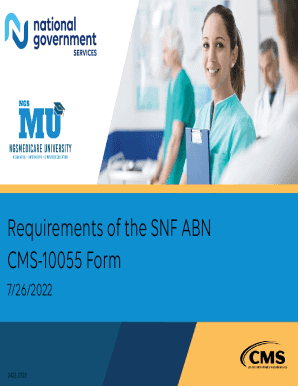 Fillable Online Requirements of the SNF ABNCMS-10055 Form. Requirements ...