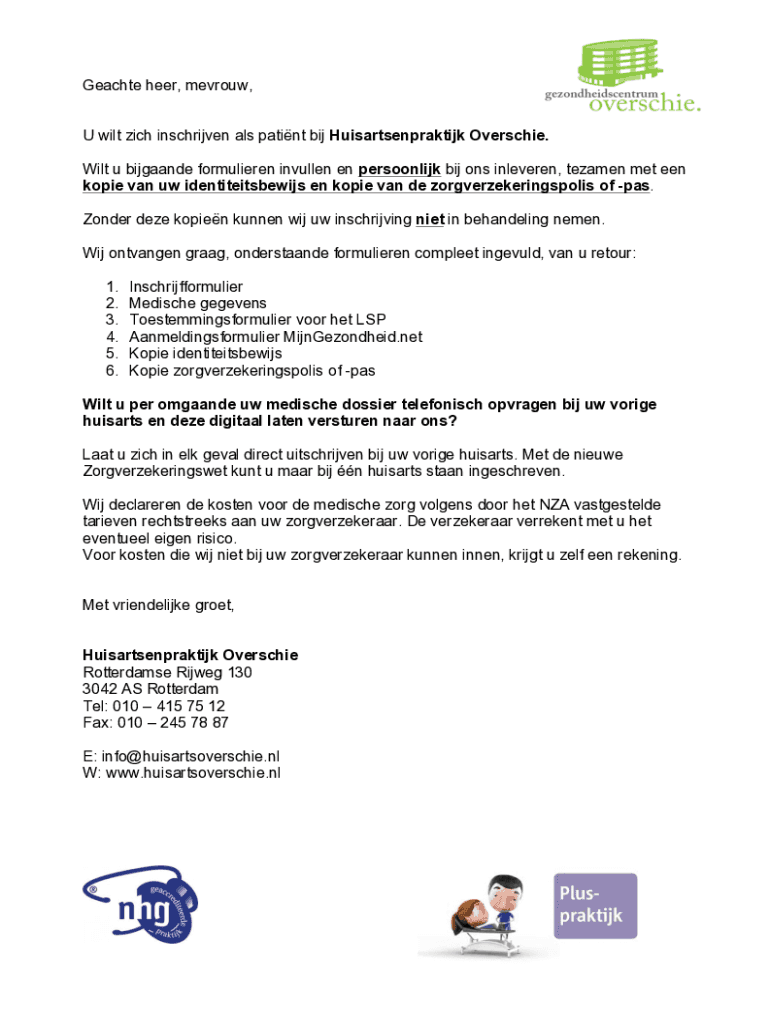 Invulbaar Online Geachte heer, mevrouw, U wilt zich inschrijven als ...