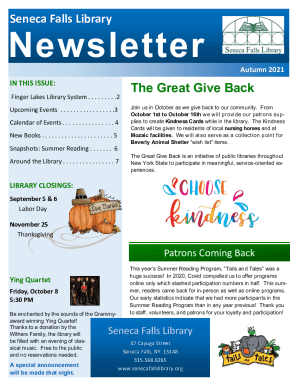 Fillable Online Seneca Falls Library The Great Give Back Fax Email ...