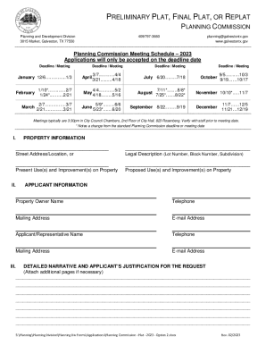 Fillable Online Fillable PRELIMINARY PLAT, FINAL PLAT, OR REPLAT (City ...