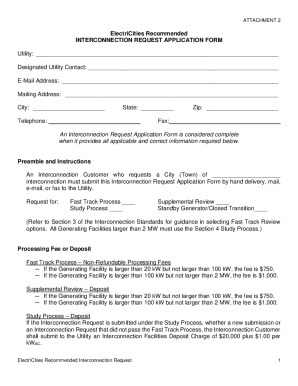 Fillable Online Interconnection Request Application Form.pdf Fax Email Print - pdfFiller