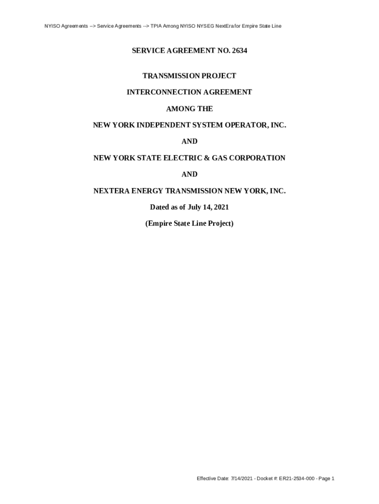 New York Independent System Operator (NYISO) Doc Template | pdfFiller