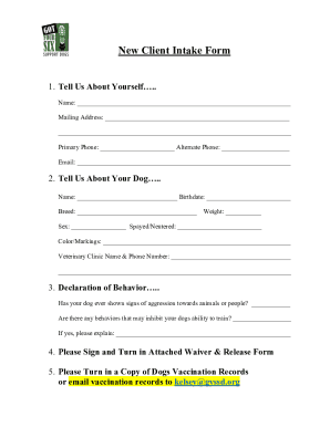 Fillable Online extension illinois Client Intake Form Dog Bite - Lamber ...