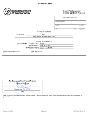 Fillable Online Local Agency Proposal Bid Bond RETURN WITH BID Fax ...