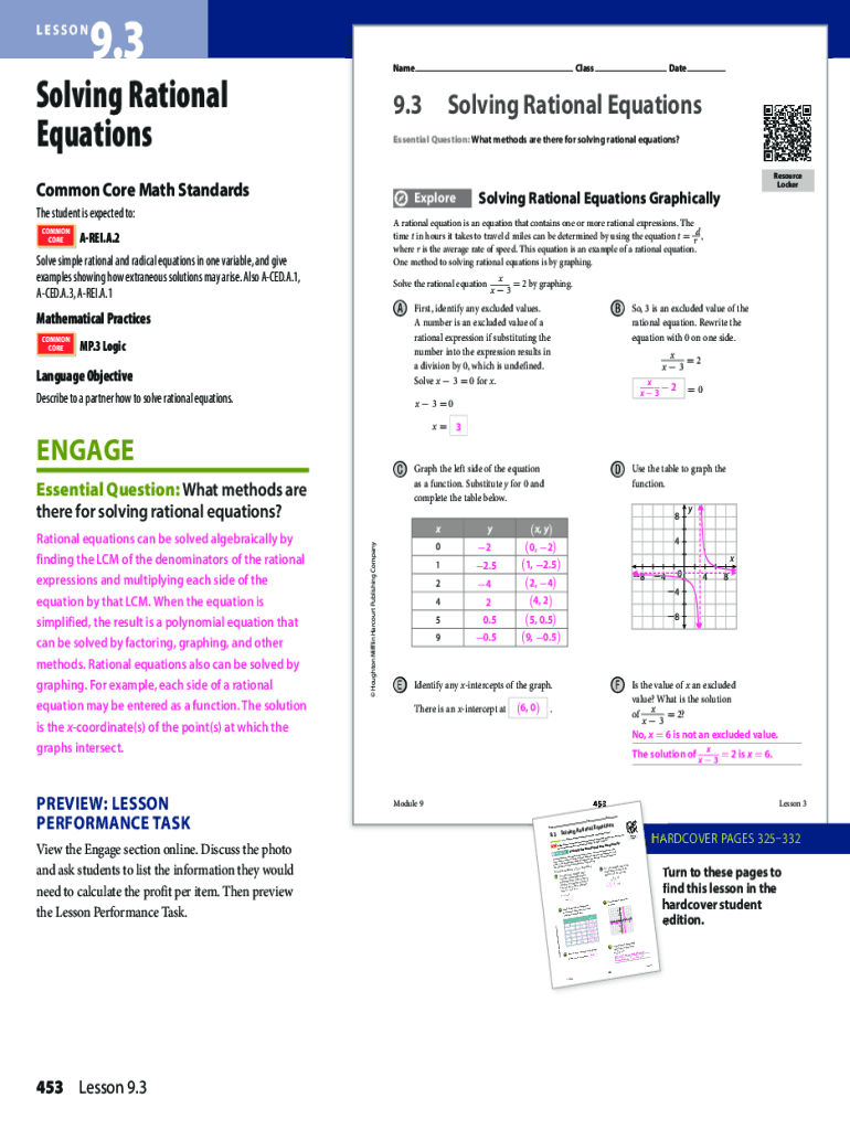Fillable Online How to Solve Rational Equations and Find Extraneous ...