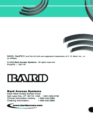 Fillable Online Bard Access Systems Inc FDA Filings - FDA.report Fax ...