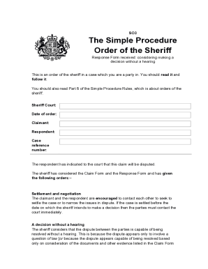 Fillable Online How to use simple procedure - Citizens Advice Scotland ...