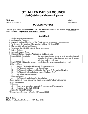 Fillable Online PARISH COUNCIL TOOLKIT Fax Email Print - pdfFiller