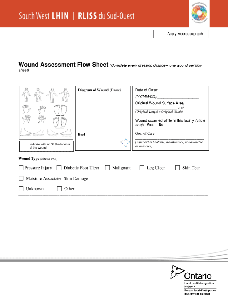Fillable Online Wound Assessment Flow Sheet Cheat Sheet Fax Email Print ...