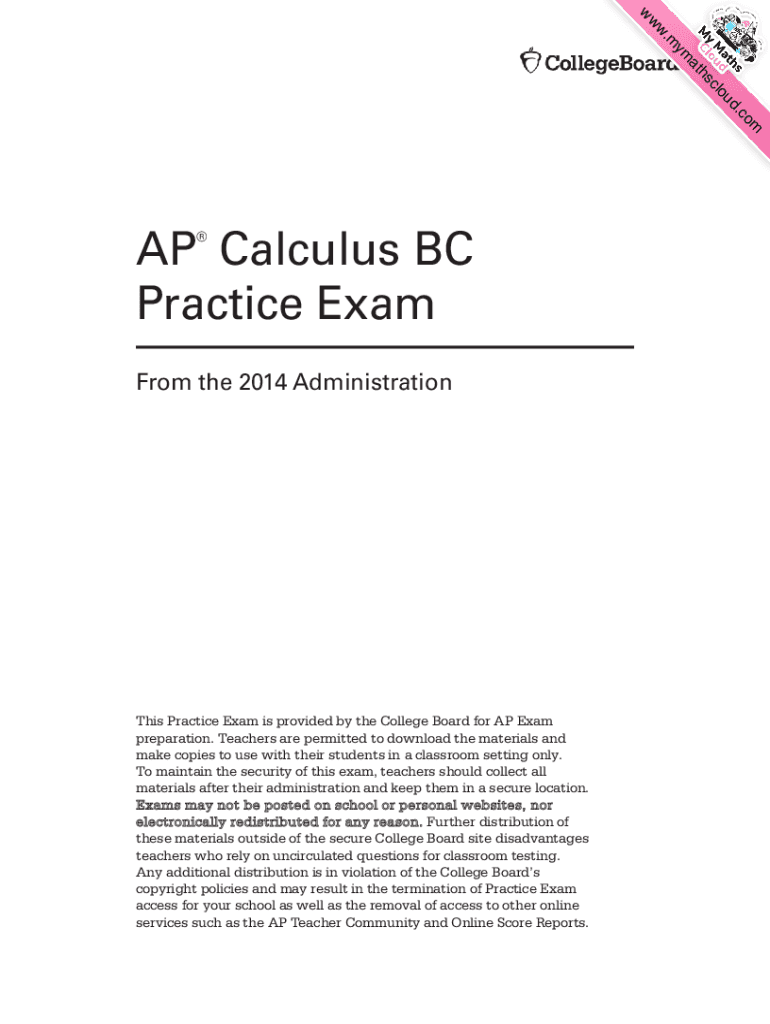 Fillable Online ap-calculus-ab-and-bc-course-and-exam ... - College ...