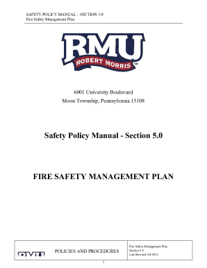 Fillable Online Section 5.0 FIRE SAFETY MANAGEMENT PLAN Fax Email Print - pdfFiller