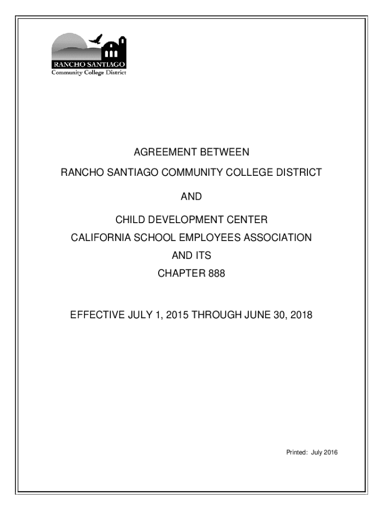 Fillable Online AGREEMENT BETWEEN - Santiago Canyon College Fax Email Print - pdfFiller