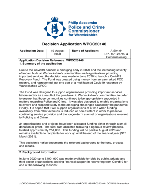 Fillable Online Decision Application WPCC20148 Fax Email Print - pdfFiller
