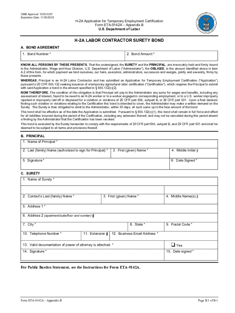 Fillable Online ETA-9142A Appendix B - U.S. Department of Labor Fax ...