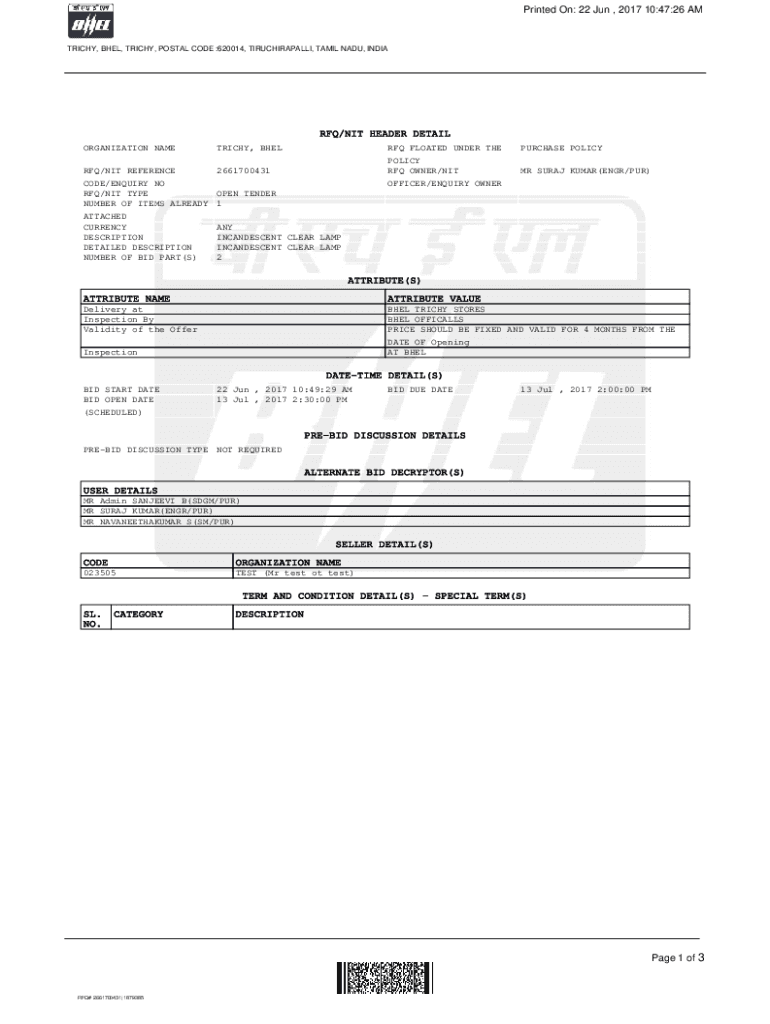 Fillable Online ADMINISTRATIVE OFFICE BHEL Pin Code - ABP LIVE Fax ...