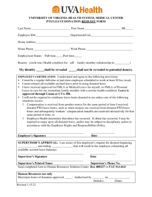 Fillable Online hr virginia appendix k, sick leave donor program ...