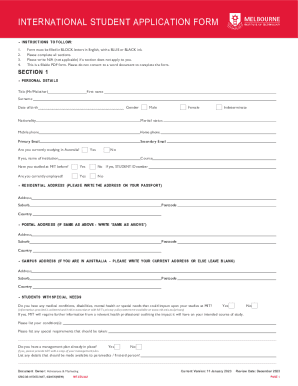 Fillable Online MIT International Application Form Fax Email Print ...