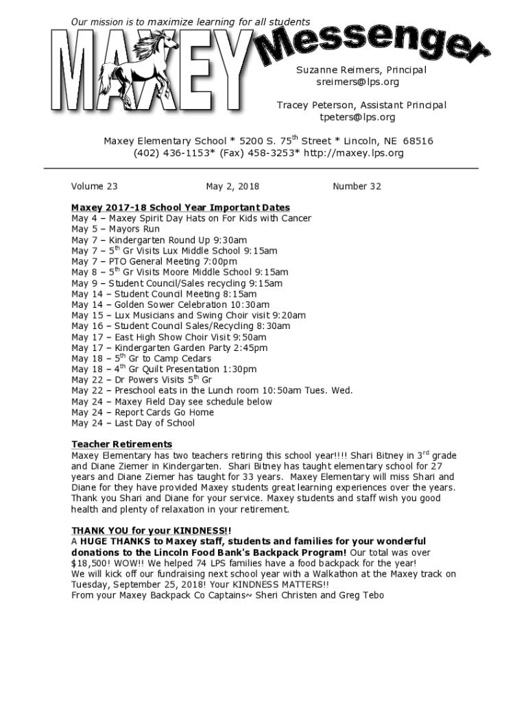 Fillable Online Our mission is to maximize learning for all students ... - Lincoln Fax Email ...