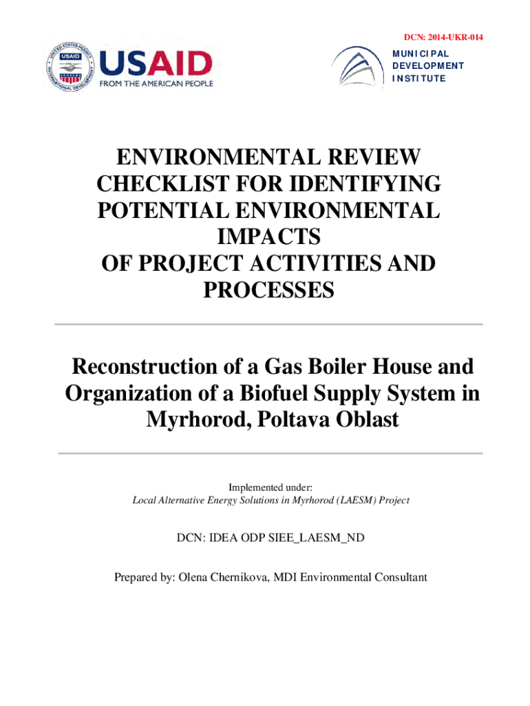 Fillable Online pdf usaid Draft Report Environmental Impact Assessment ...