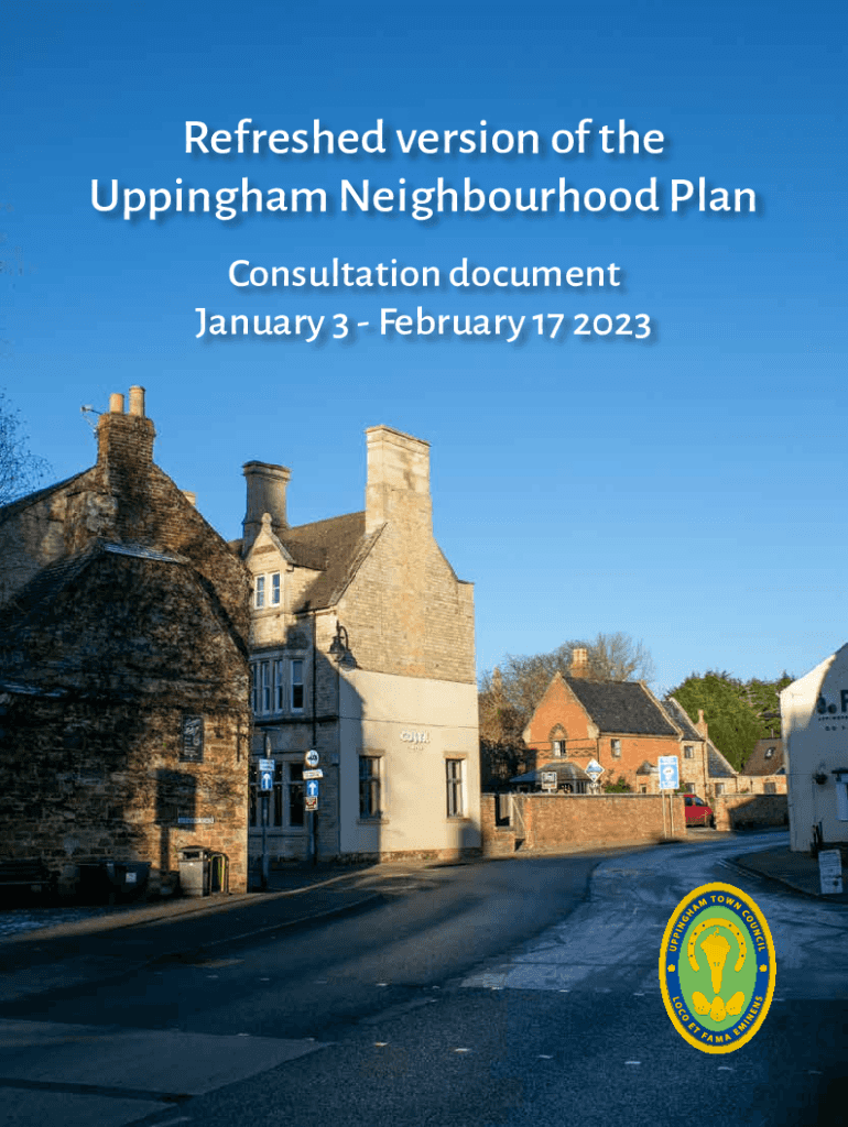 Fillable Online Refreshed version of the Uppingham Neighbourhood Plan ...