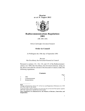 Fillable Online Radiocommunications Regulations Fax Email Print - pdfFiller