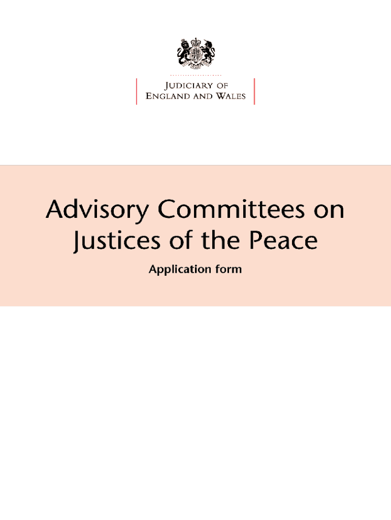 Advisory Committees on Justices of the Peace Application Doc Template ...