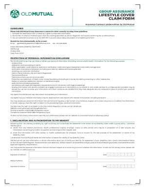 Fillable Online Old Mutual Corporate Claim Forms & Downloads Fax Email ...