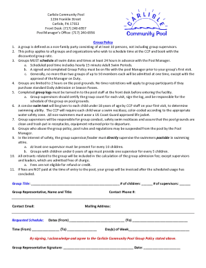 Fillable Online Group Rules and Regulations Fax Email Print - pdfFiller