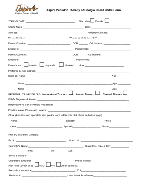 Fillable Online Child Client Information - Systemic Solutions ...