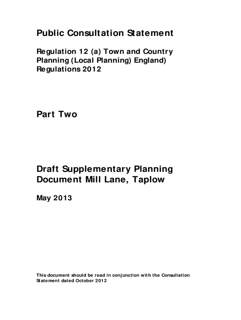 Fillable Online Part Two Draft Supplementary Planning Document Mill ...