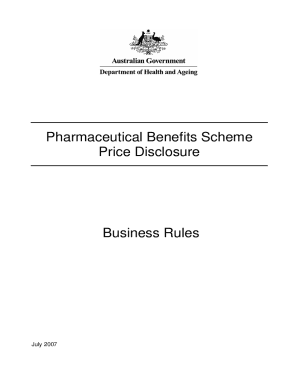 Fillable Online PBS Price Disclosure Procedural and Operational ...