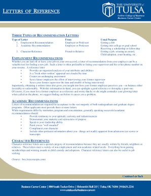 Fillable Online Reference Letters vs. Recommendation LettersIndeed.com ...