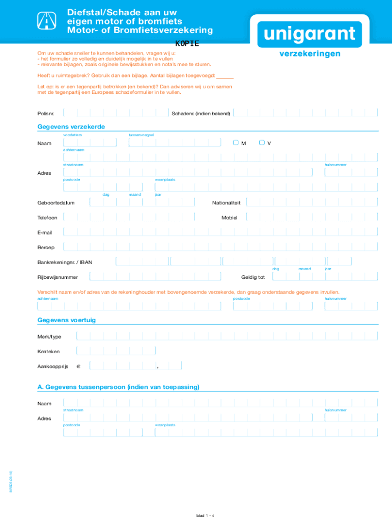 Invulbaar Online Schadeformulier invullen na aanrijding: 20 tips - JBL&G Faxnummer Email ...