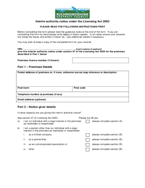Fillable Online Interim authority notice.pdf Fax Email Print - pdfFiller